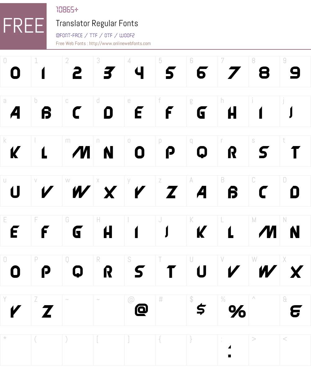 Translator Regular 1.000 Fonts Free Download - OnlineWebFonts.COM