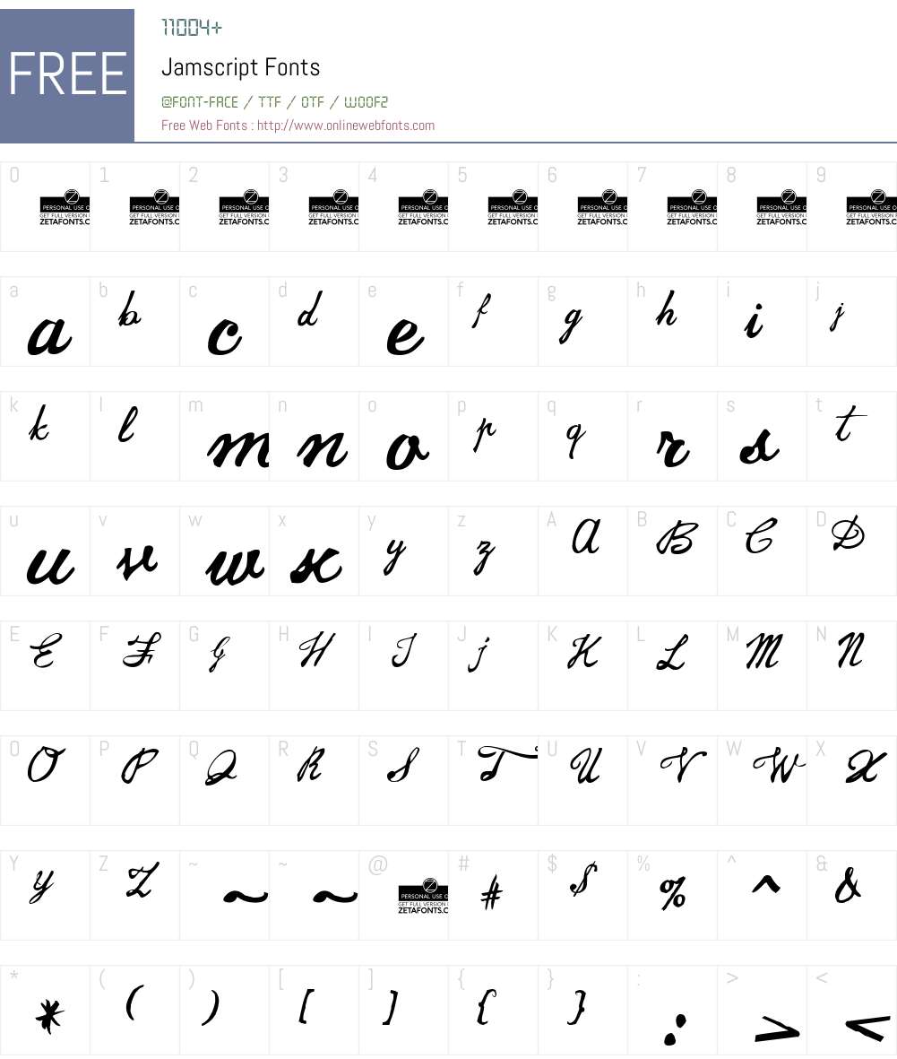 Jamscript 1.1 Fonts Free Download - OnlineWebFonts.COM