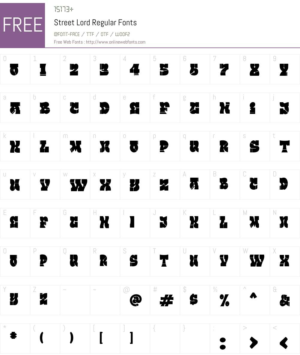 Street Lord Regular 001.000 Fonts Free Download - OnlineWebFonts.COM
