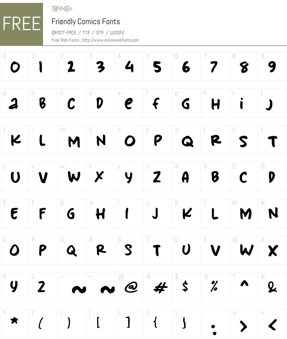 Friendly Comics 1.00;October 26, 2020;FontCreator 11.5.0.2427 32-bit ...