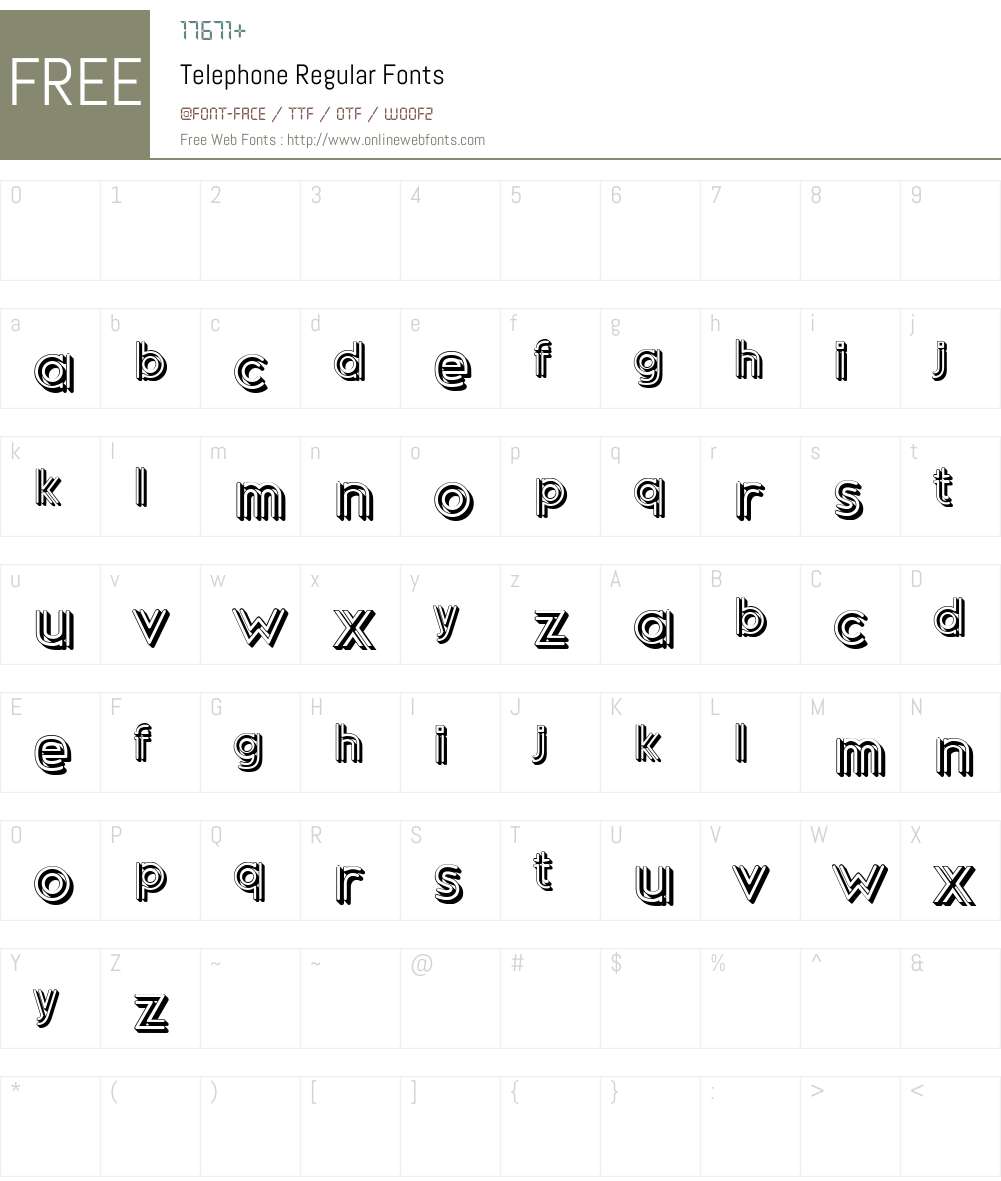 Telephone 1.000 Fonts Free Download - OnlineWebFonts.COM