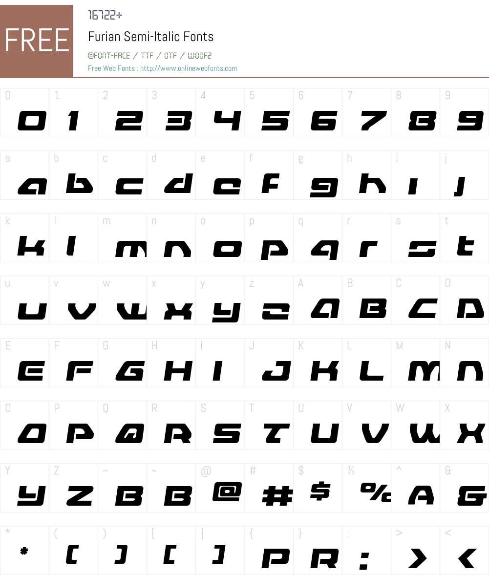 Furian Semi-Italic 1.0; 2024 Fonts Free Download - OnlineWebFonts.COM