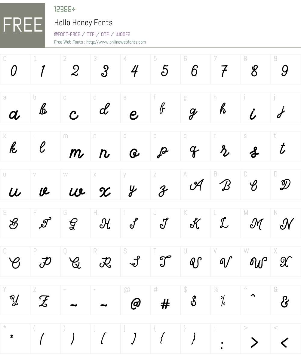 Hello Honey 1.001;Fontself Maker 3.5.1 Fonts Free Download ...