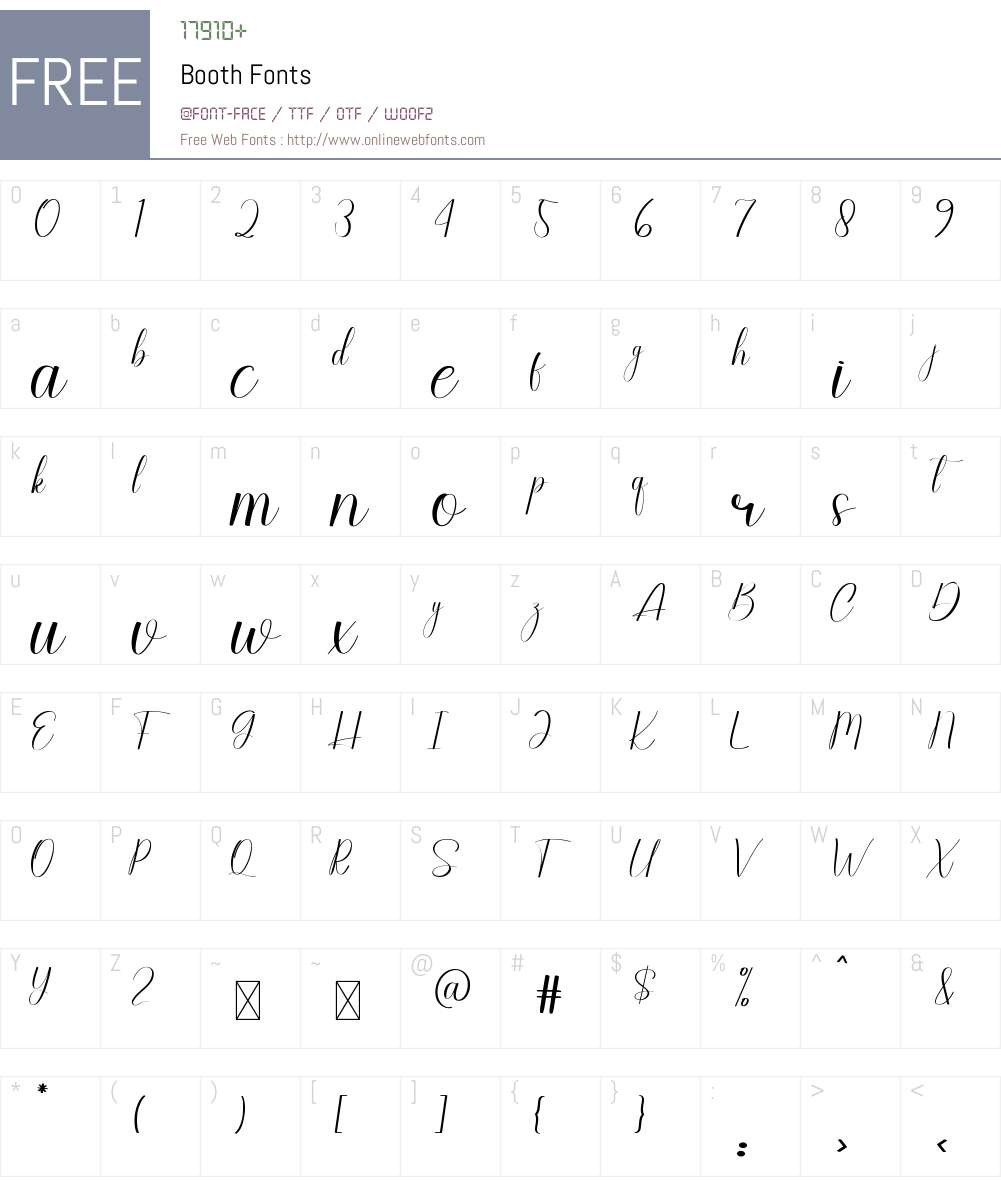 Booth 1.002;Fontself Maker 3.5.8 Fonts Free Download - OnlineWebFonts.COM