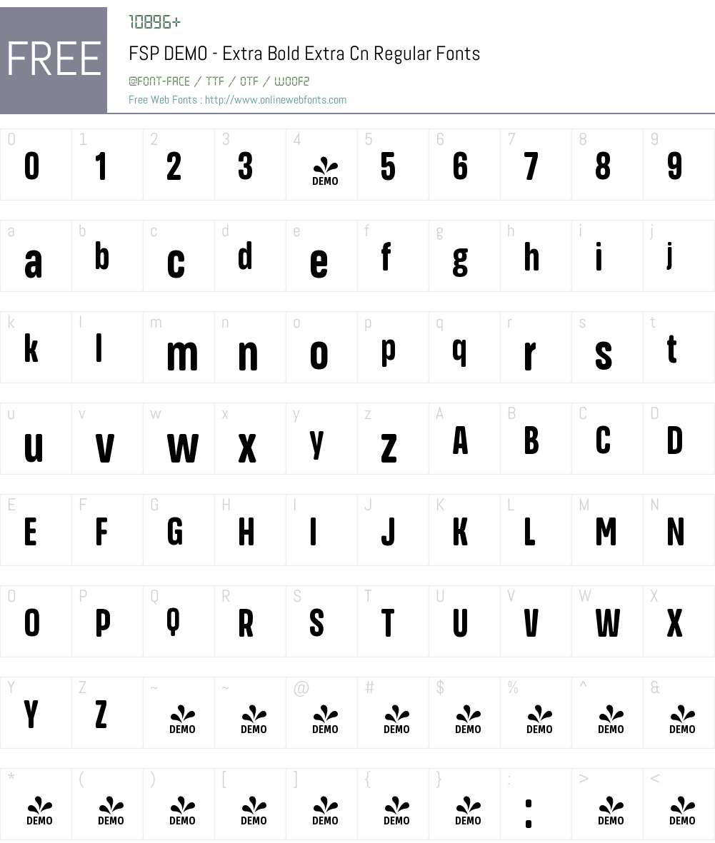 FSP DEMO - Extra Bold Extra Cn 1.001 Fonts Free Download - OnlineWebFonts.COM