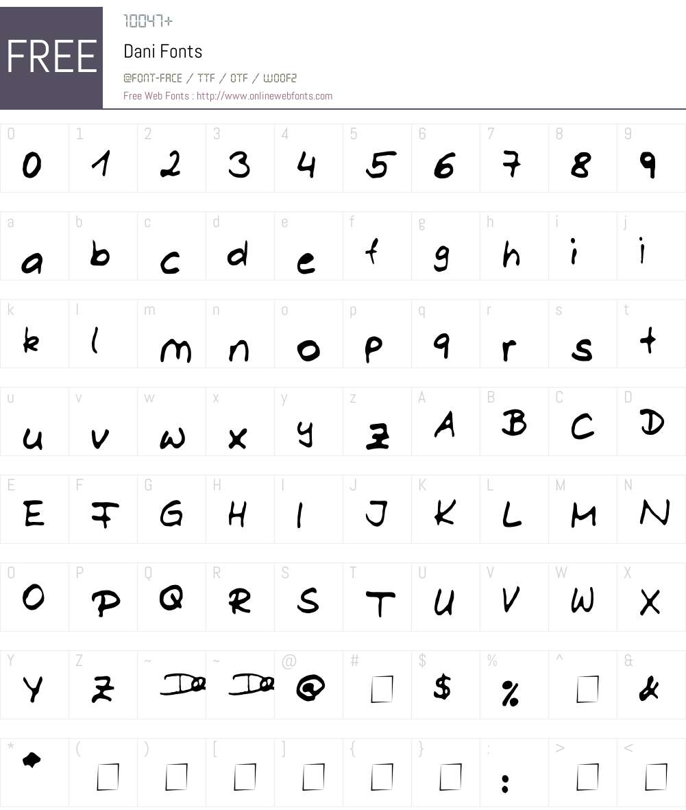 Dani V2 Version: 04/23/05 05:03:10 Fonts Free Download - OnlineWebFonts.COM