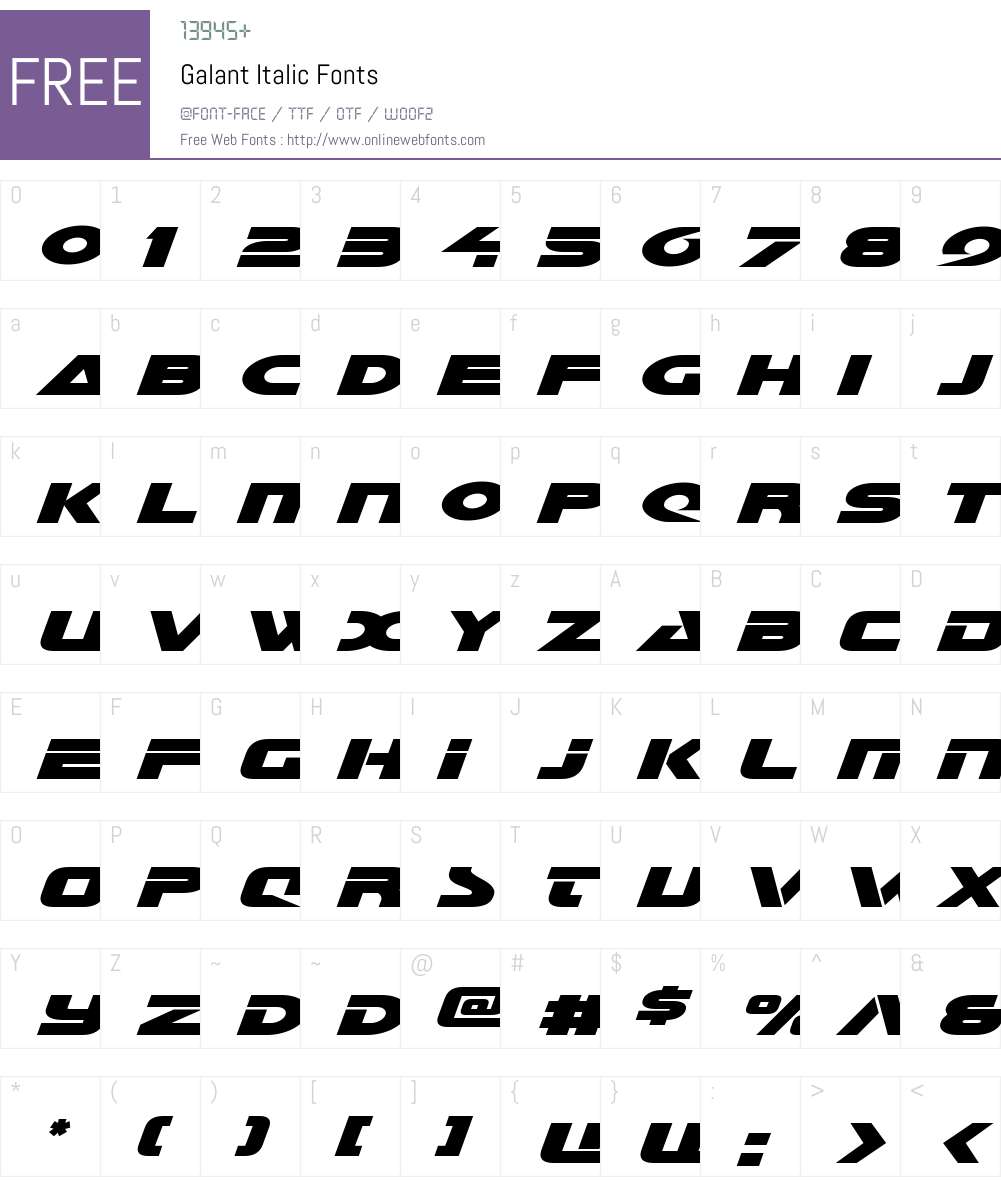 Galant Italic 3.0; 2015 Fonts Free Download - OnlineWebFonts.COM