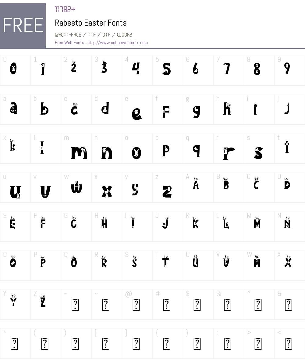 Rabeeto Easter 1.00;March 13, 2024;FontCreator 13.0.0.2683 64-bit Fonts Free Download ...