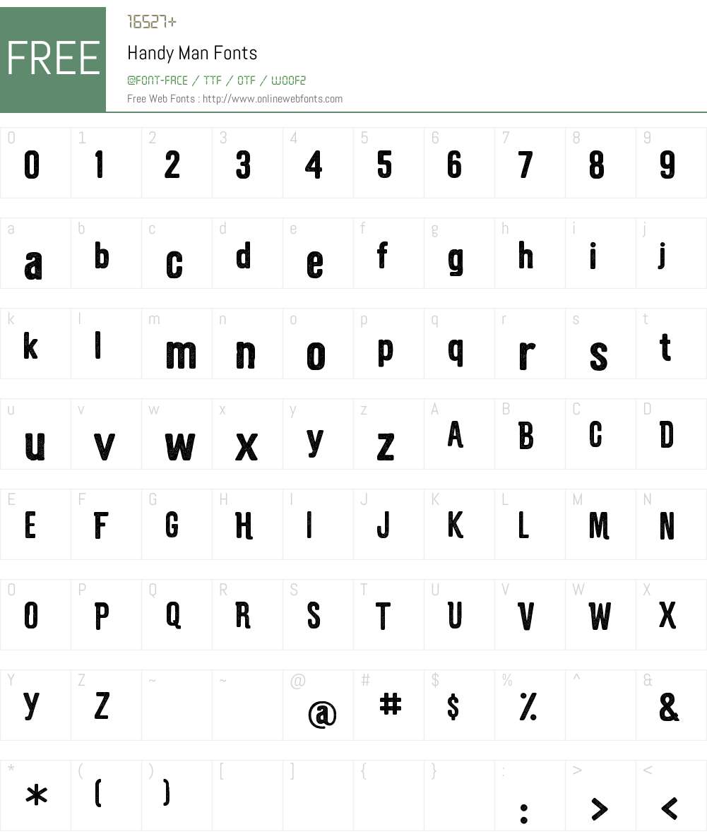 Handy Man 1.000 Fonts Free Download - OnlineWebFonts.COM