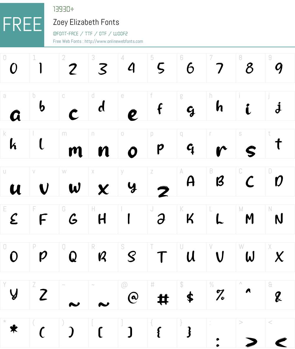 Zoey Elizabeth 1.00;July 15, 2022;FontCreator 13.0.0.2680 64-bit Fonts ...