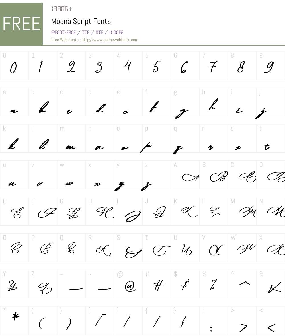 Moana Script 1.00;July 31, 2021;FontCreator 12.0.0.2567 64-bit Fonts ...