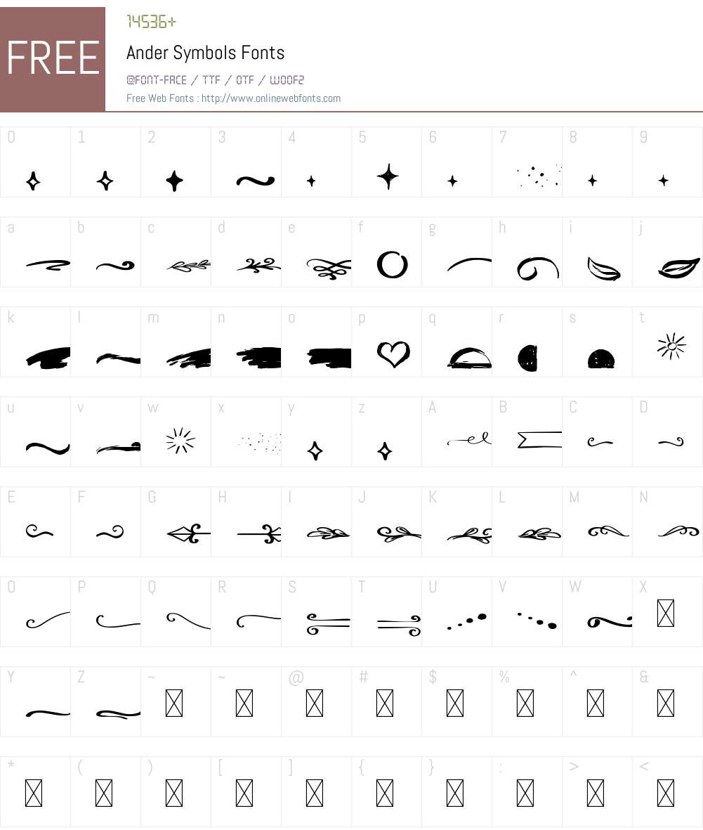 Ander Symbols 1.002;Fontself Maker 3.2.2 Fonts Free Download ...