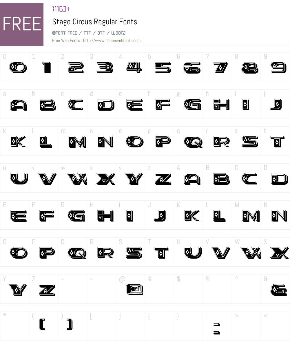 Stage Circus 1.000 Fonts Free Download - OnlineWebFonts.COM