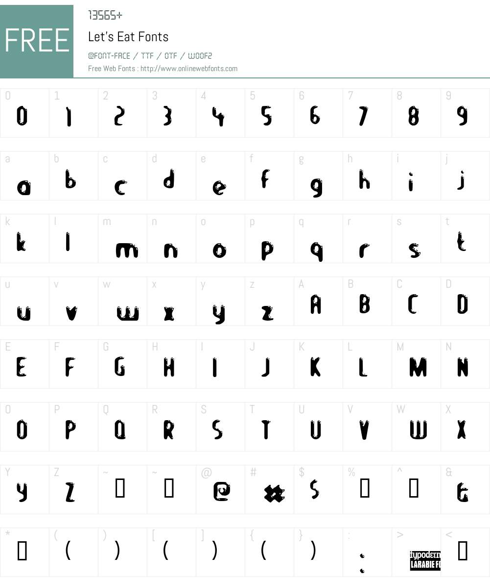 Let's Eat 2.000 2004 Fonts Free Download - OnlineWebFonts.COM