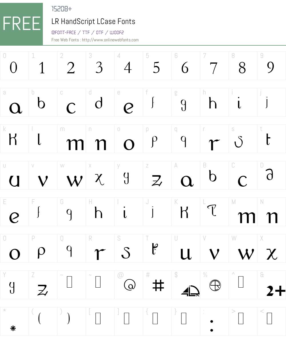 LR HandScript LCase ver 4.4 - 15 May 2011 Fonts Free Download - OnlineWebFonts.COM
