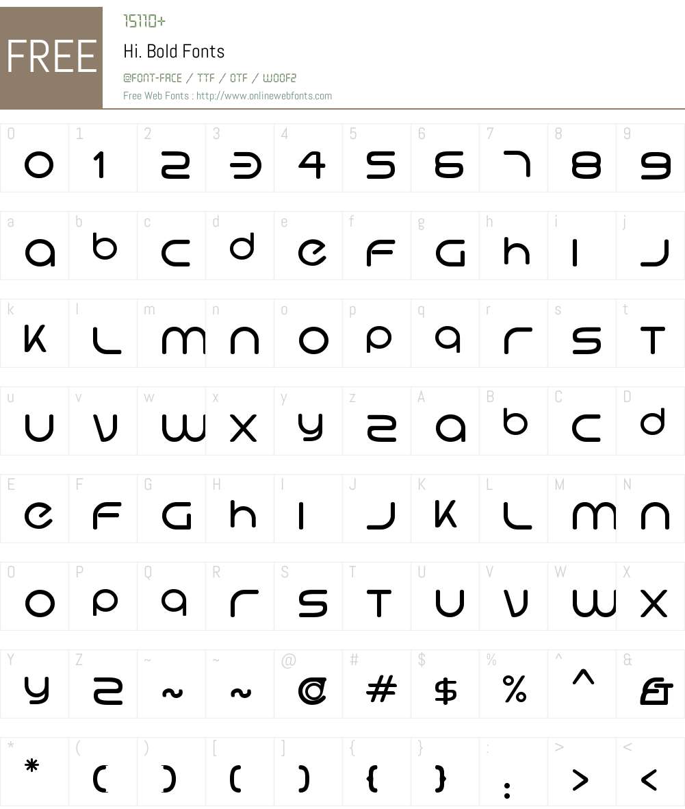 Hi. Bold 1.996 Fonts Free Download - OnlineWebFonts.COM