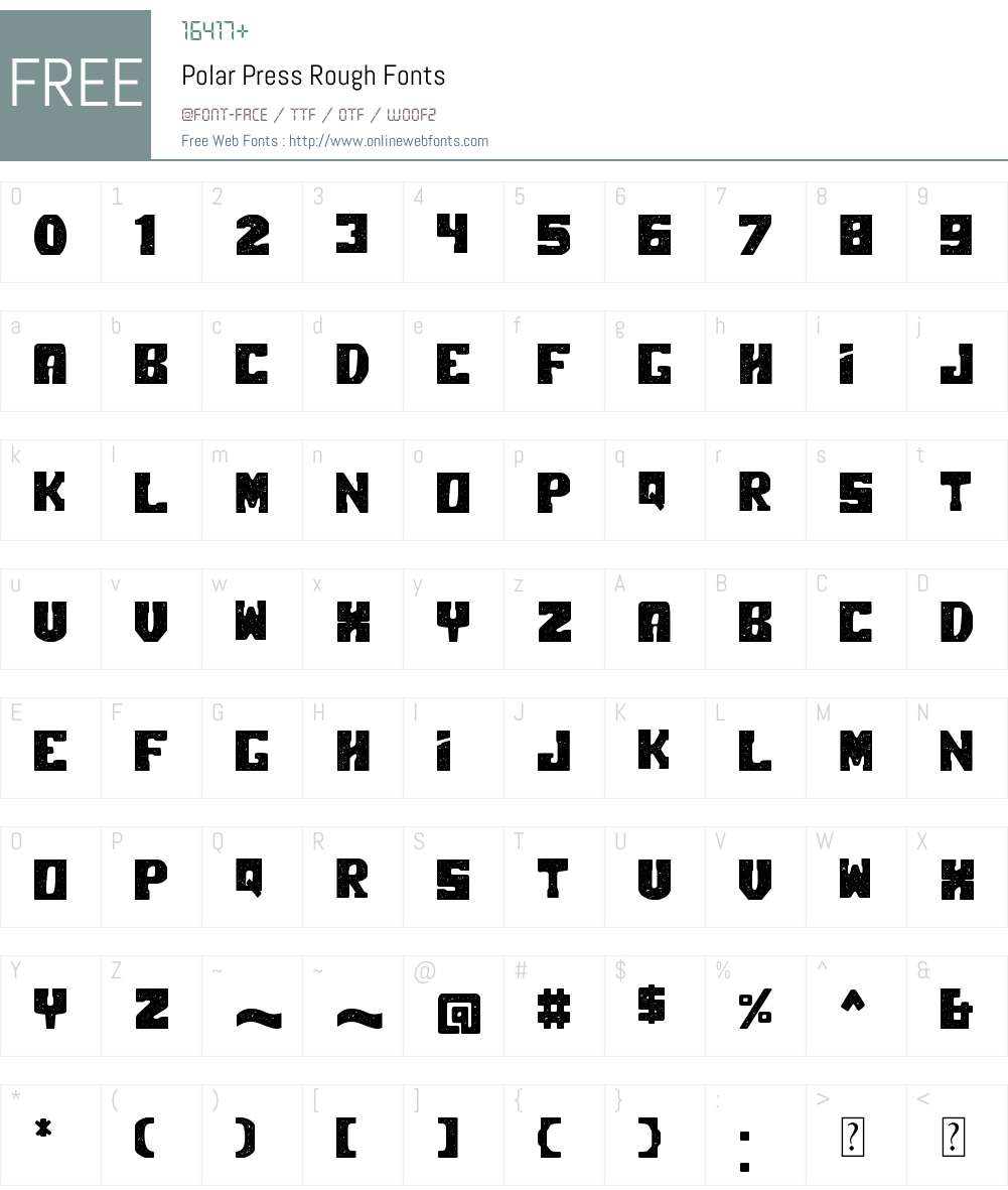 Polar Press Rough 1.00;December 28, 2019;FontCreator 12.0.0.2525 64-bit ...