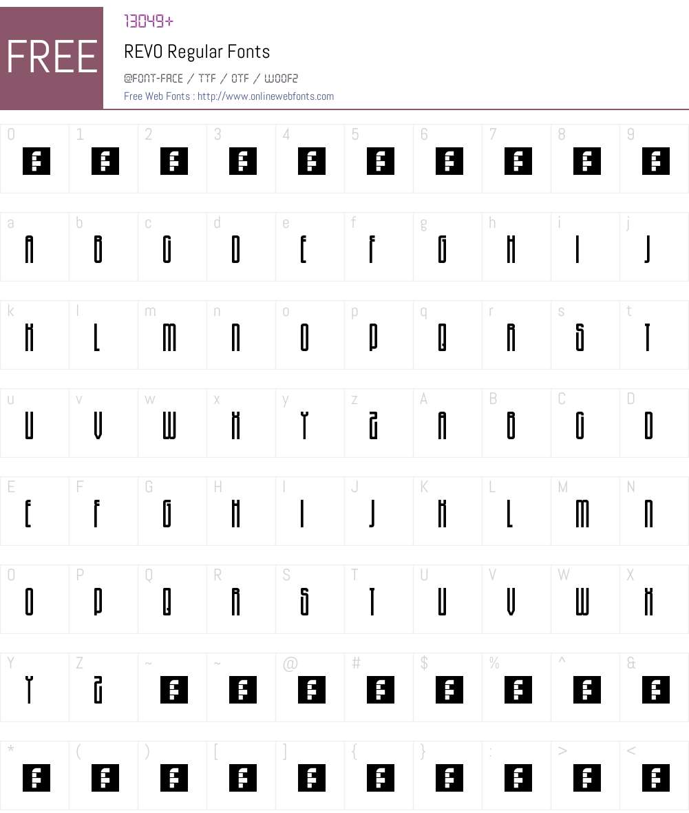 REVO Regular 1.0 Fonts Free Download - OnlineWebFonts.COM