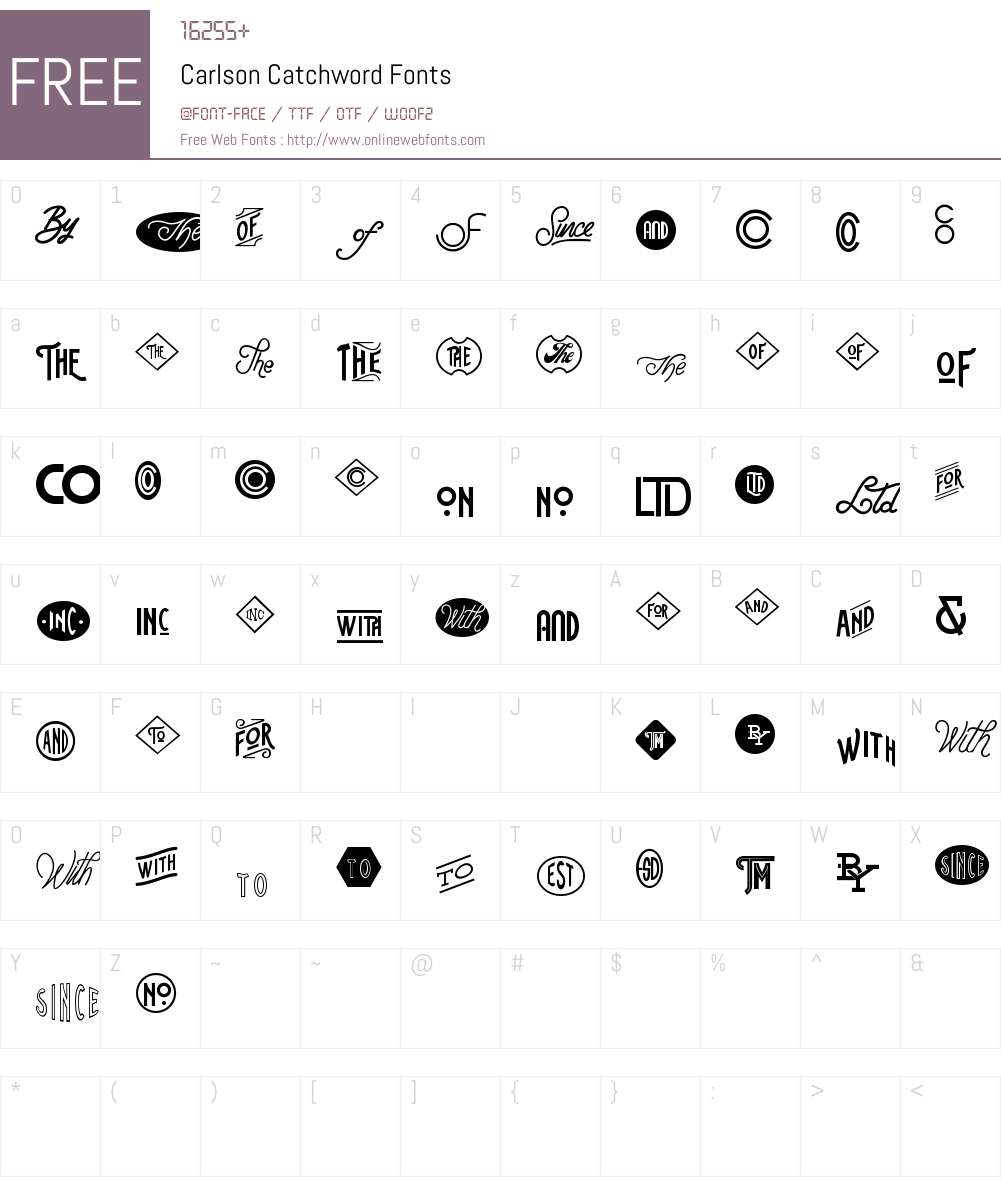 Carlson Catchword 1.002;Fontself Maker 2.1.2 Fonts Free Download ...