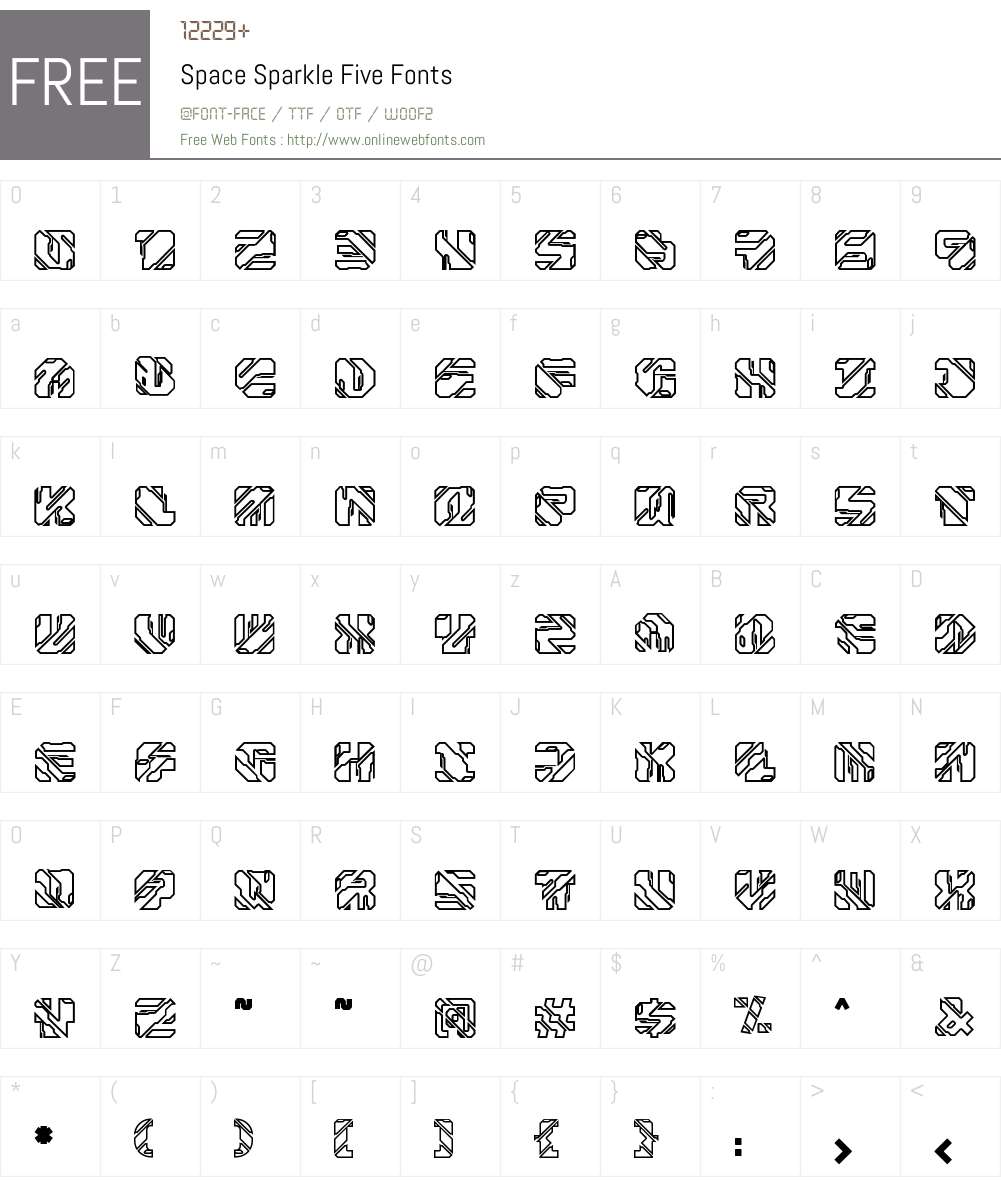 Space Sparkle Five 1.002;Fontself Maker 3.5.8 Fonts Free Download ...