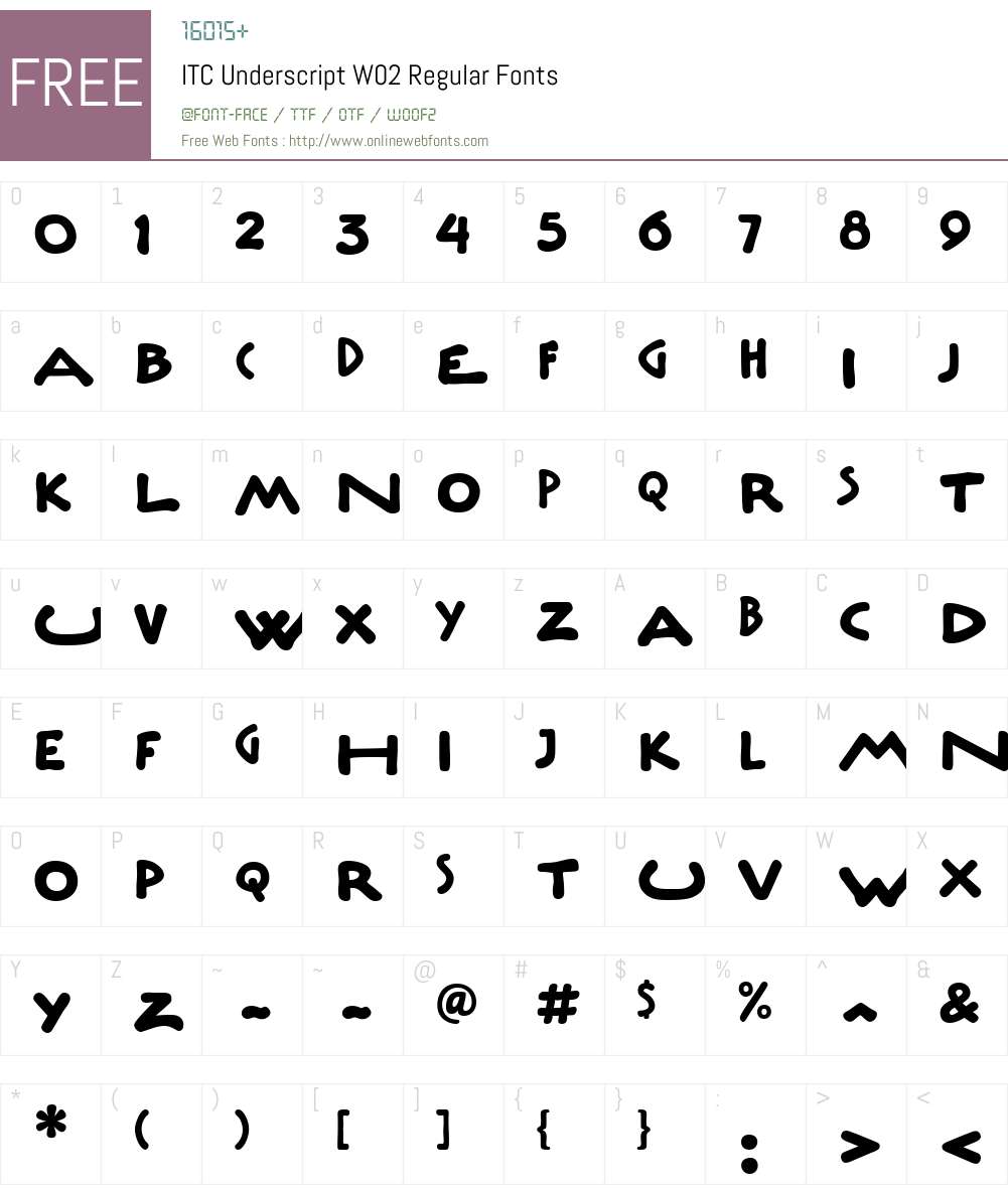 ITC Underscript W02 Regular 1.00 Fonts Free Download - OnlineWebFonts.COM