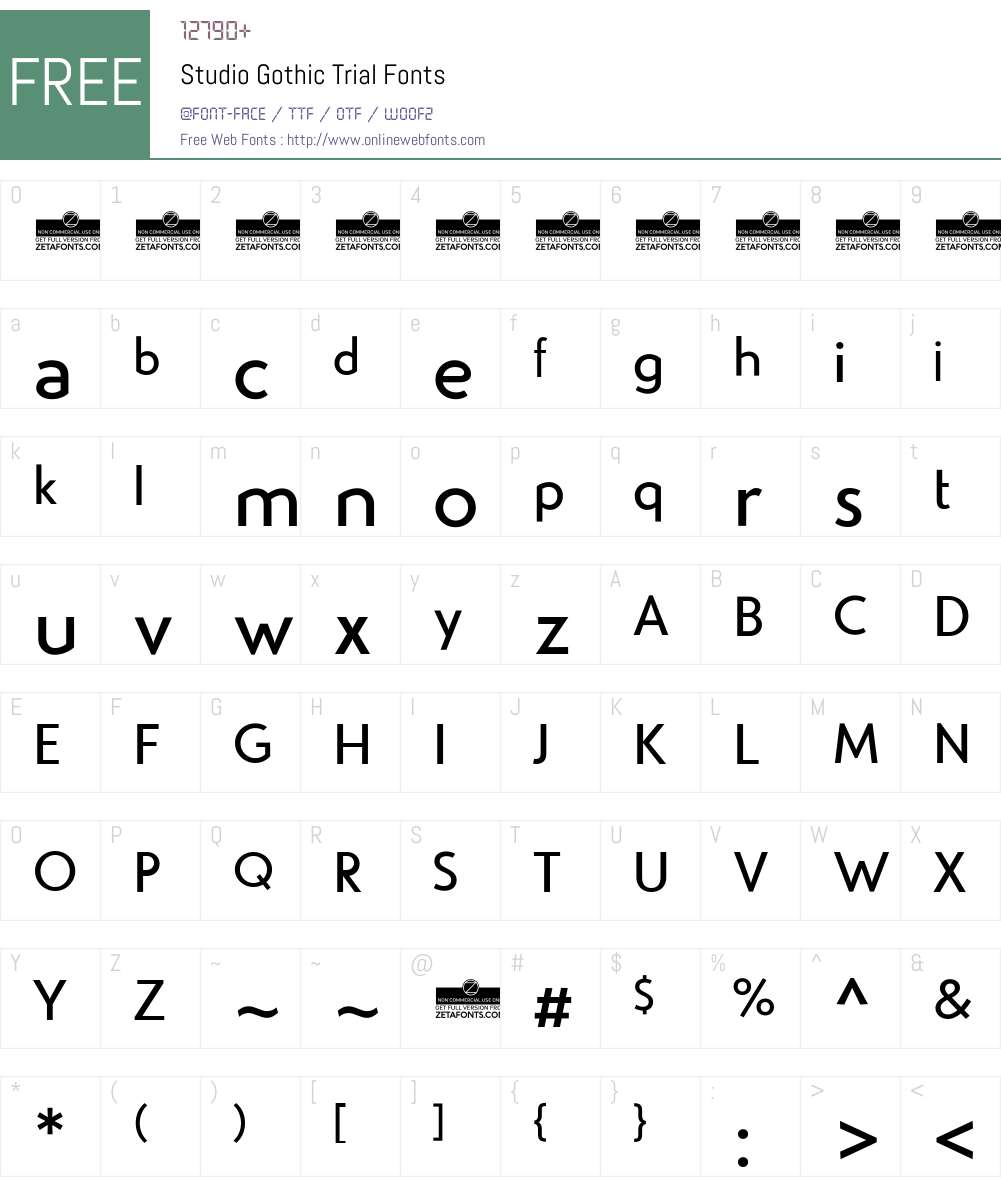 Studio Gothic Trial 1.000 Fonts Free Download - OnlineWebFonts.COM