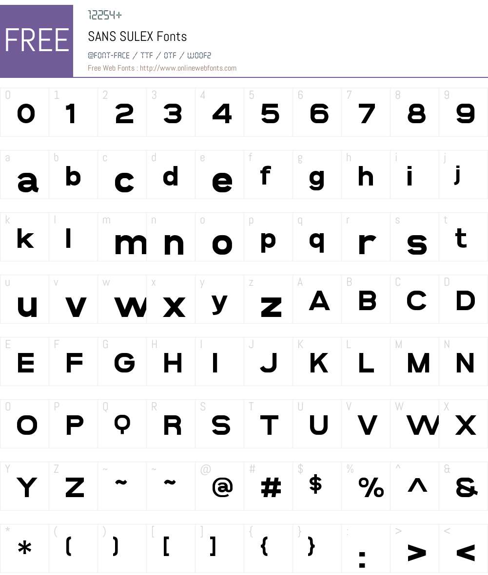 SANS SULEX 1.002;Fontself Maker 3.5.8 Fonts Free Download ...