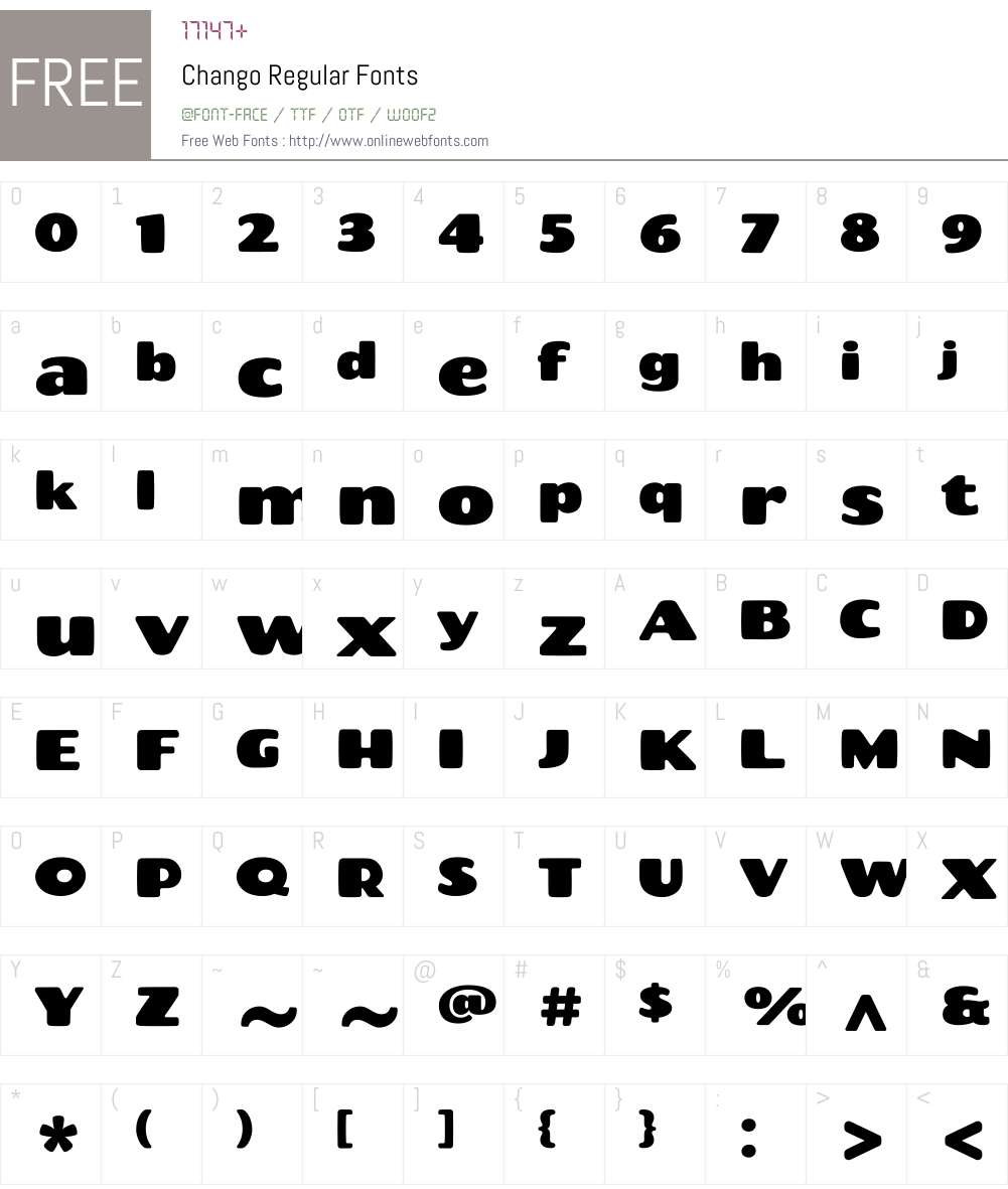 Chango Regular 1.001 Fonts Free Download - OnlineWebFonts.COM