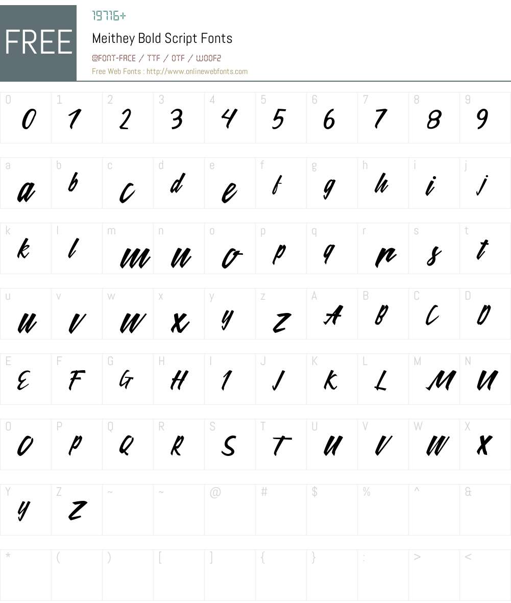 Meithey Bold Script 1.000 Fonts Free Download - OnlineWebFonts.COM