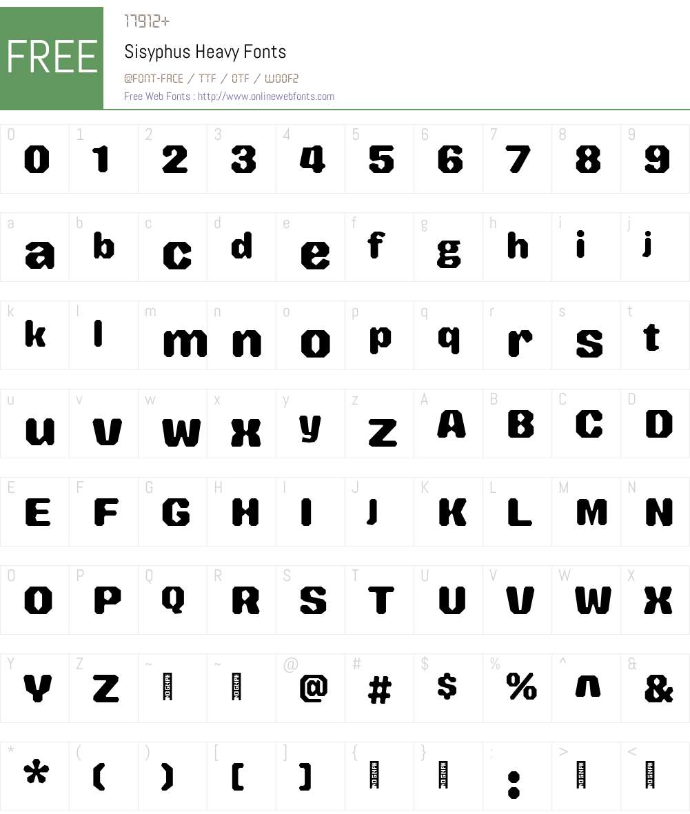 Sisyphus Heavy 1.000 Fonts Free Download - OnlineWebFonts.COM