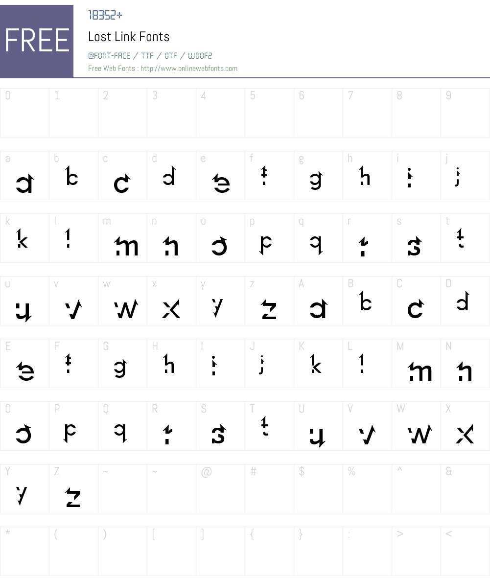 Lost Link 1.000 Fonts Free Download - OnlineWebFonts.COM