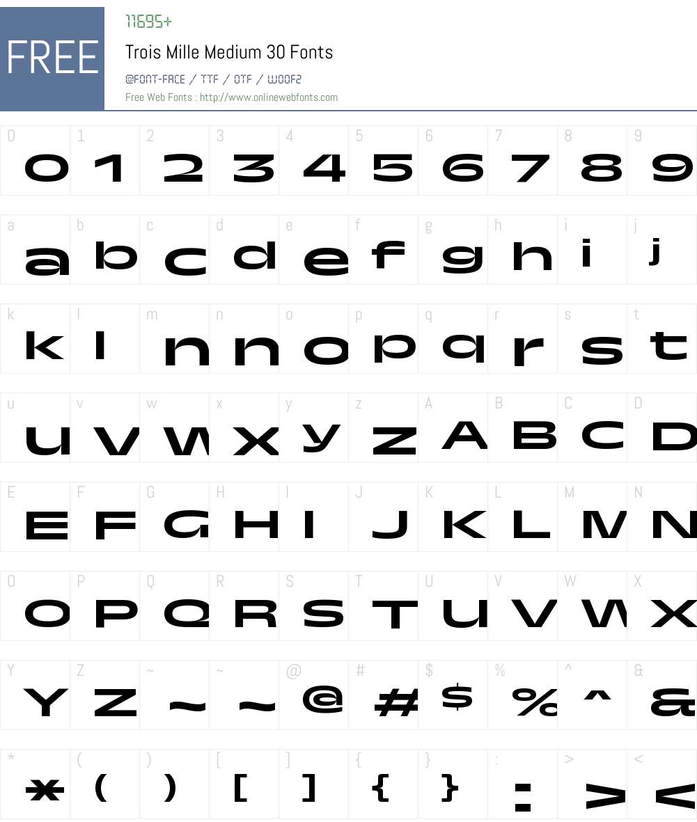 Trois Mille Medium 30 1.000;hotconv 1.0.109;makeotfexe 2.5.65596 Fonts Free Download ...