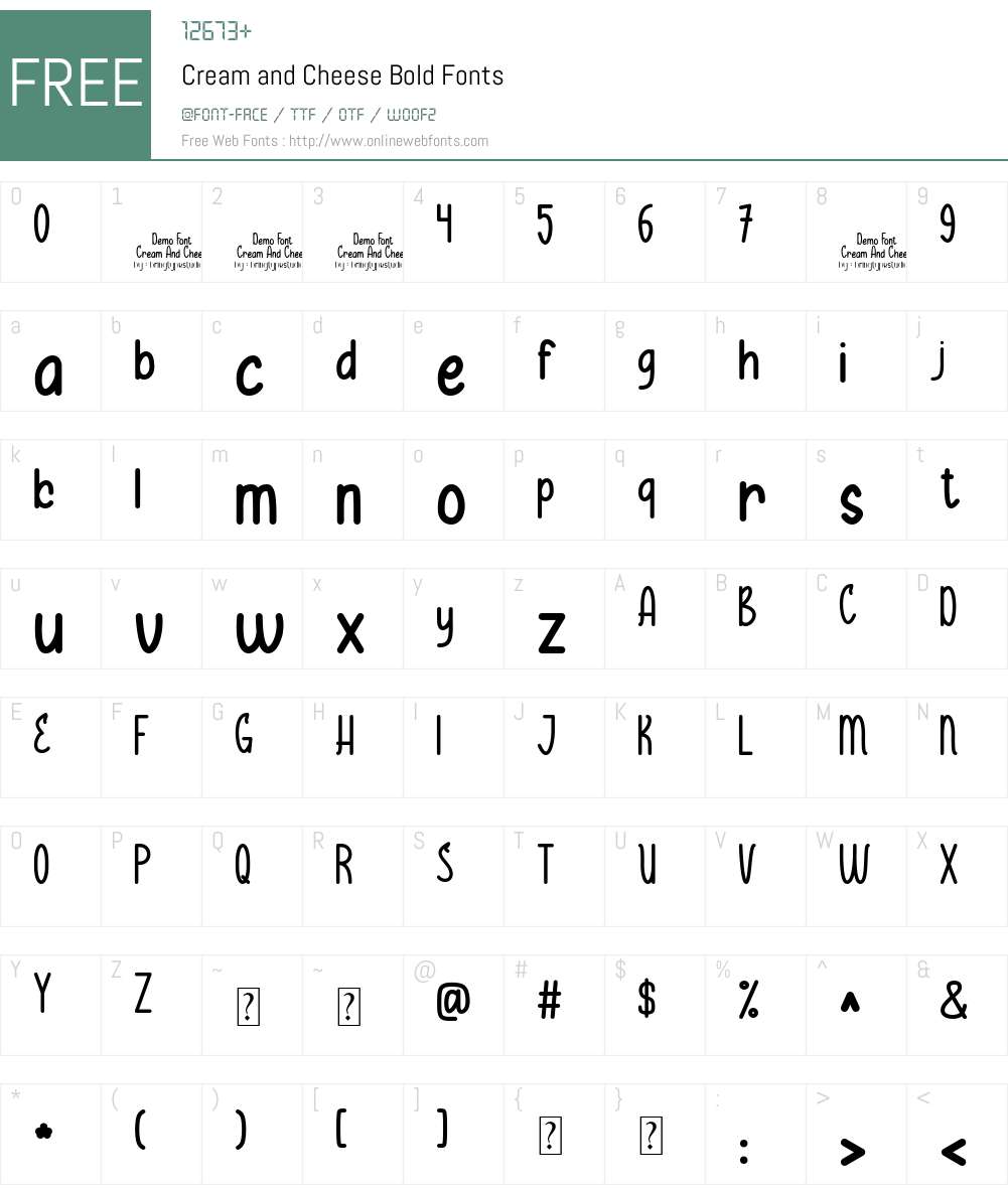 Cream and Cheese Bold 1.00; Fonts Free Download - OnlineWebFonts.COM