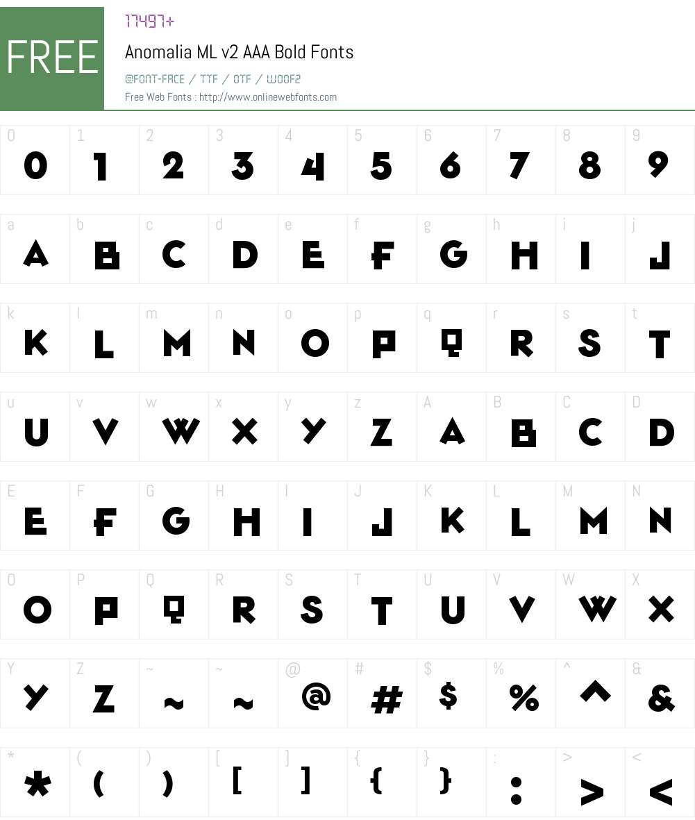 Anomalia ML v2 AAA Bold 2.030 Fonts Free Download - OnlineWebFonts.COM