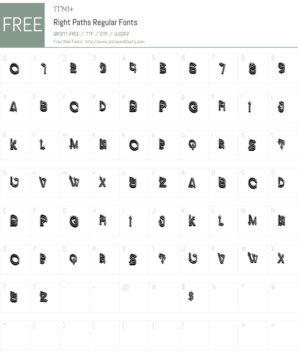 Right Paths 1.000 Fonts Free Download - OnlineWebFonts.COM