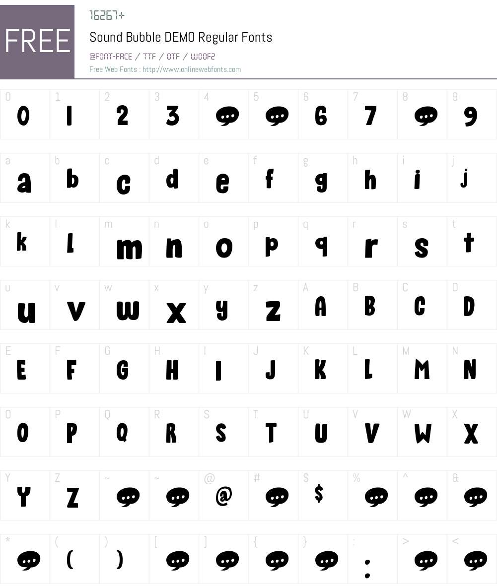 Sound Bubble DEMO Regular 1.000 Fonts Free Download - OnlineWebFonts.COM