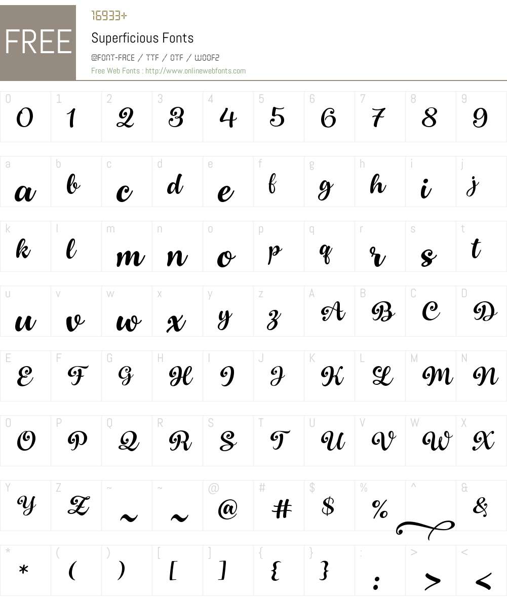Superficious 1.000 Fonts Free Download - OnlineWebFonts.COM