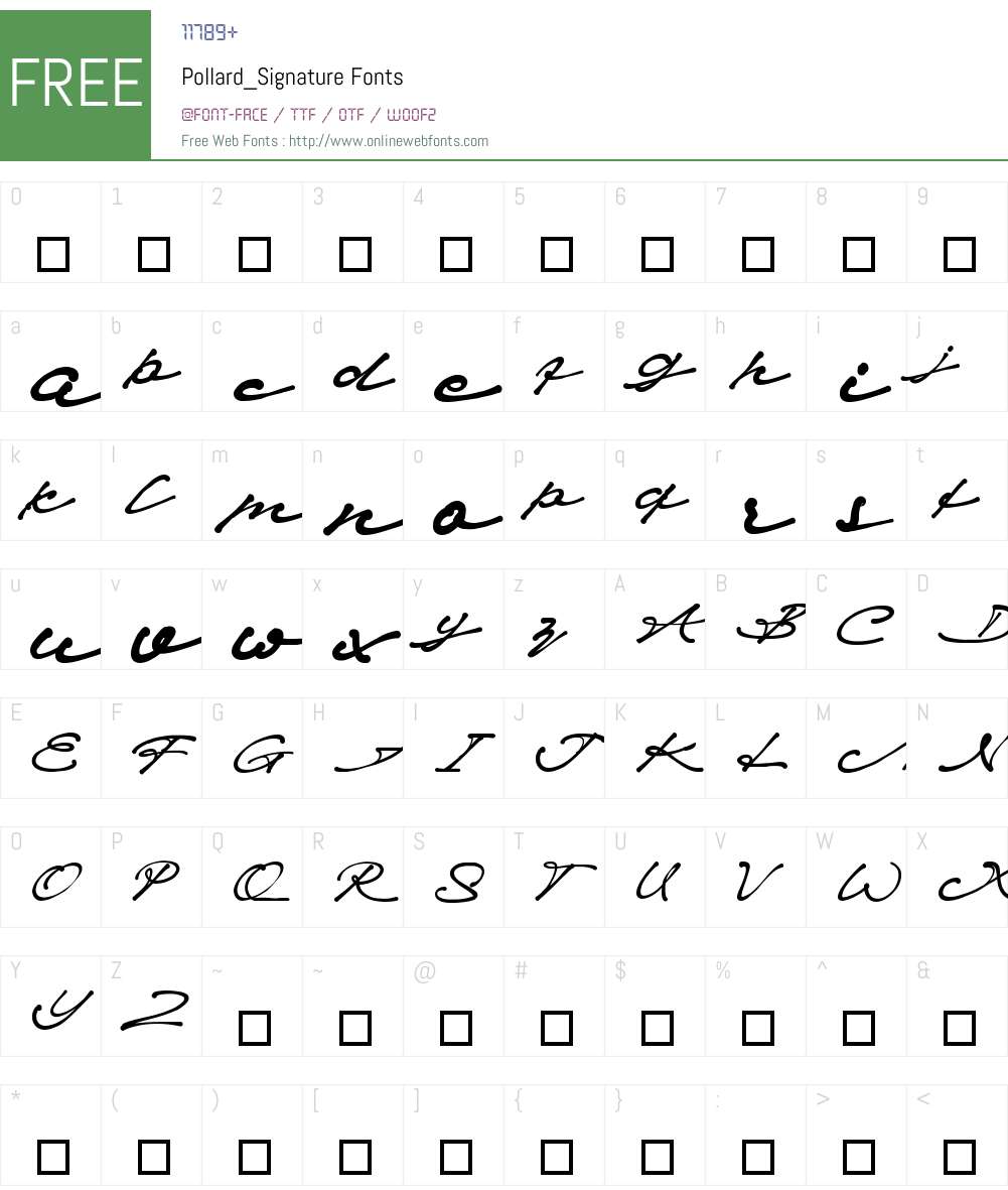 Pollard_Signature 001.000 Fonts Free Download - OnlineWebFonts.COM