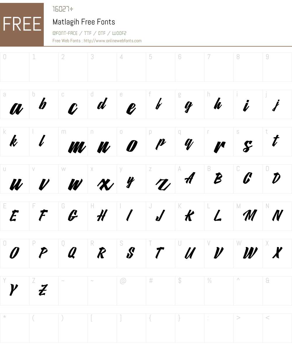 Matlagih Free 1.000 Fonts Free Download - OnlineWebFonts.COM