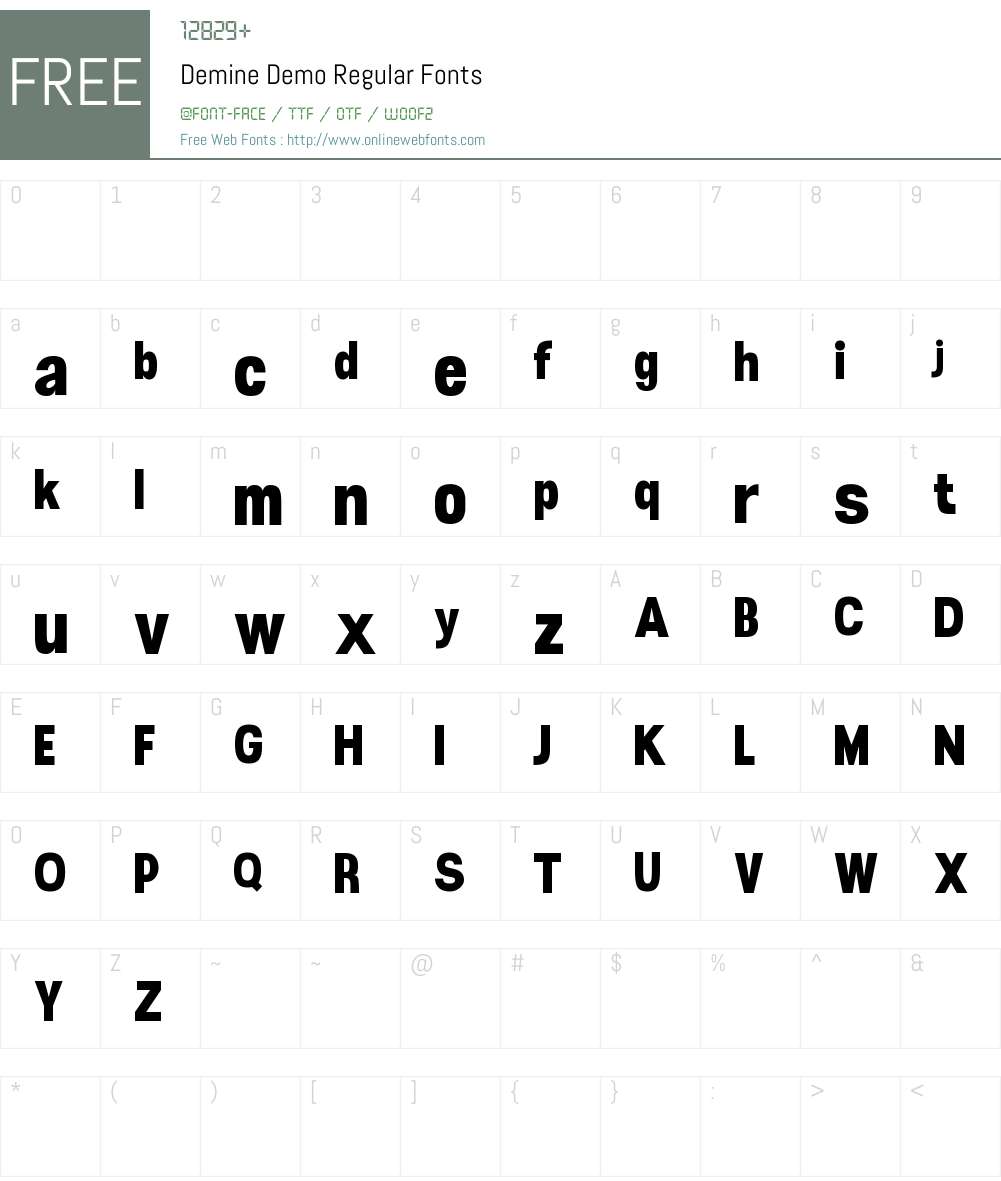 Demine Demo 1.000 Fonts Free Download - OnlineWebFonts.COM