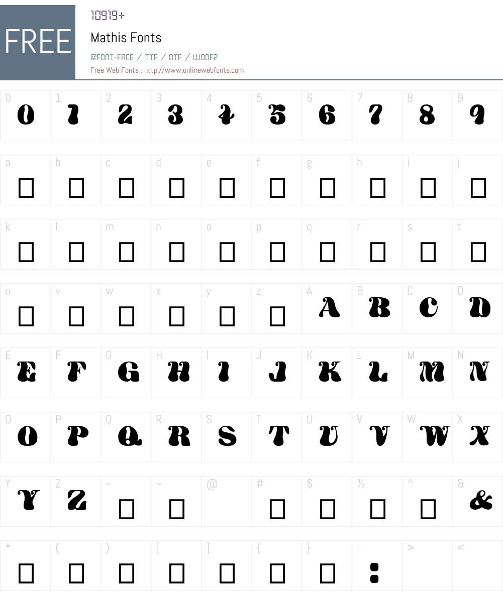 Mathis 001.000 Fonts Free Download - OnlineWebFonts.COM