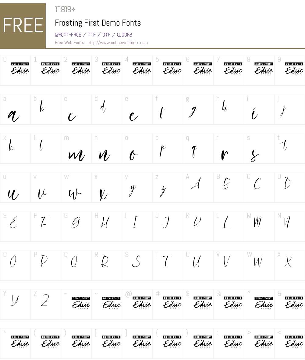 Frosting First Demo 1.002;Fontself Maker 3.5.7 Fonts Free Download - OnlineWebFonts.COM