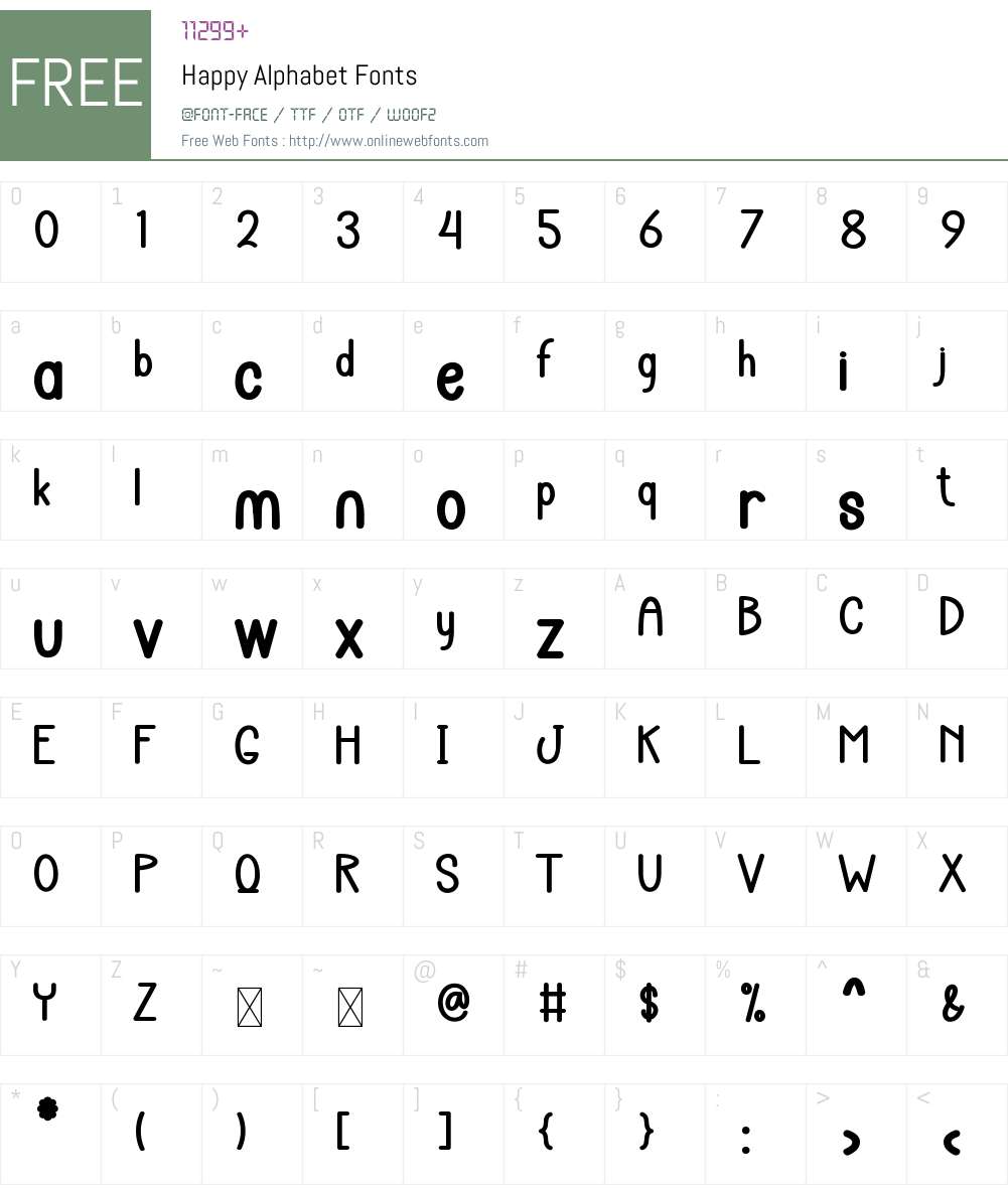 Happy Alphabet 1.003;Fontself Maker 3.5.8 Fonts Free Download ...