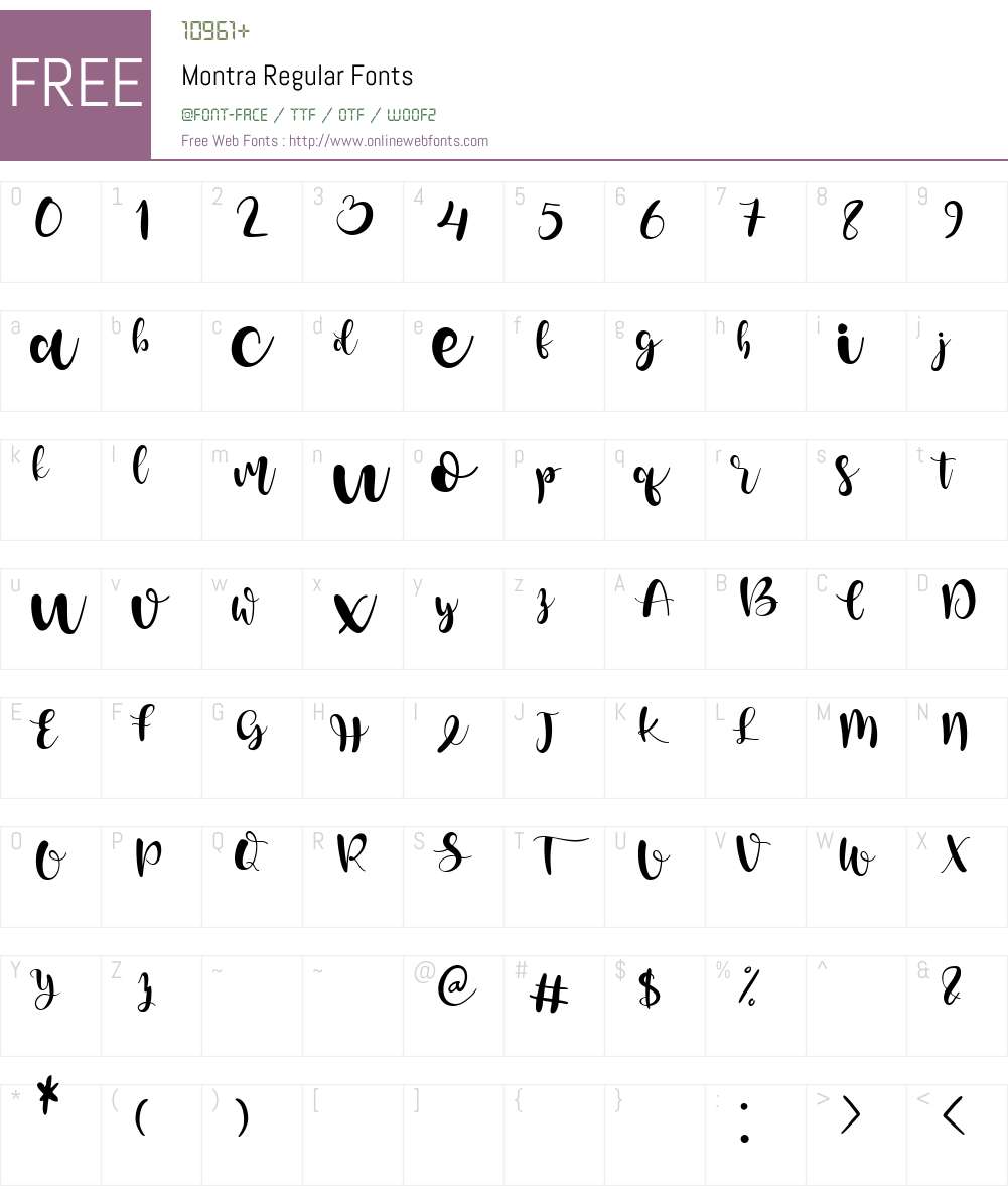 Montra 1.000 Fonts Free Download - OnlineWebFonts.COM