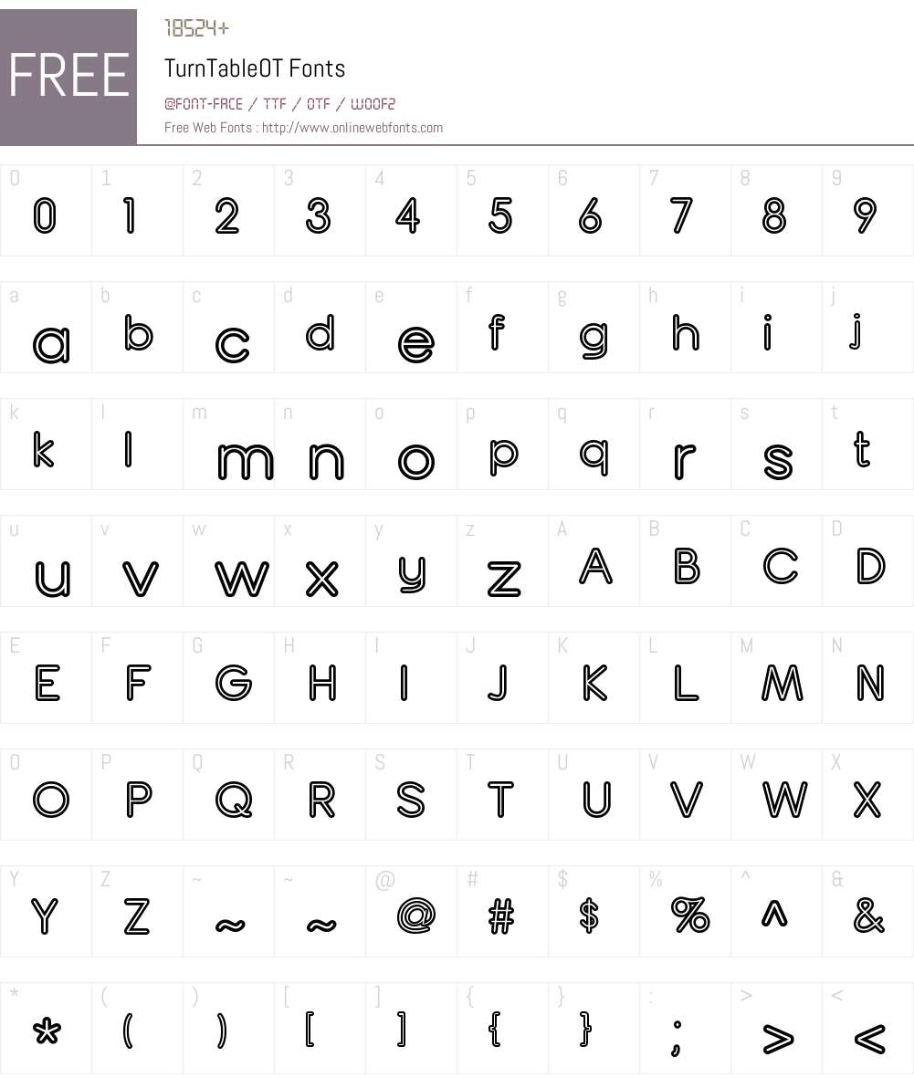 Turn Table OT 1.000 Fonts Free Download - OnlineWebFonts.COM