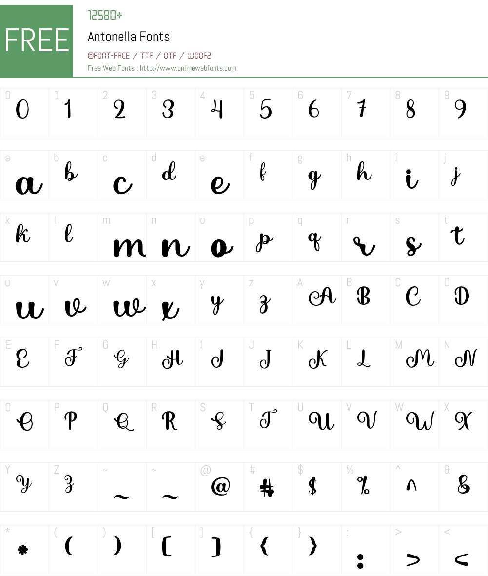 Antonella 1.000 Fonts Free Download - OnlineWebFonts.COM
