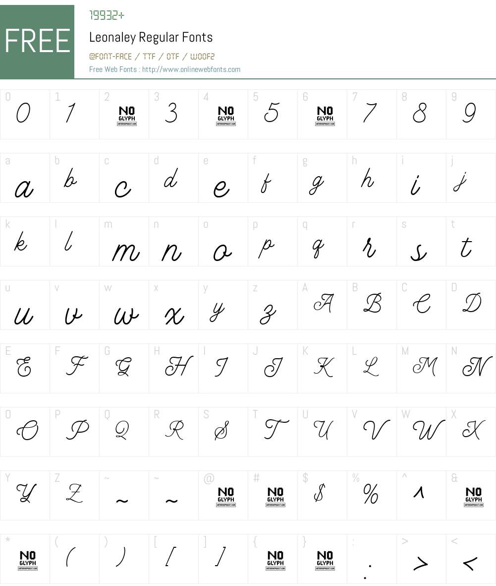 Leonaley 1.000 Fonts Free Download - OnlineWebFonts.COM