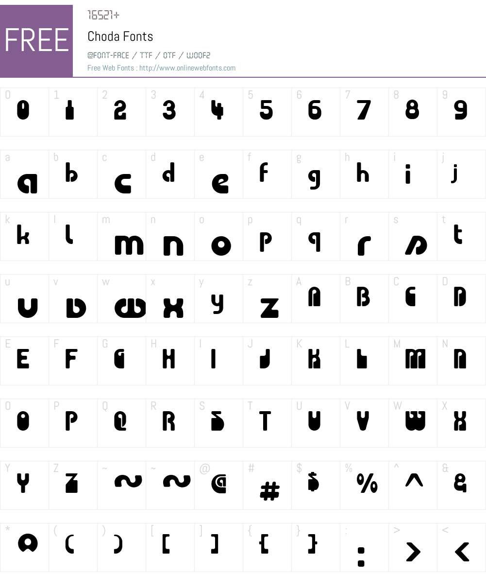 Choda V1 1 Fonts Free Download - OnlineWebFonts.COM