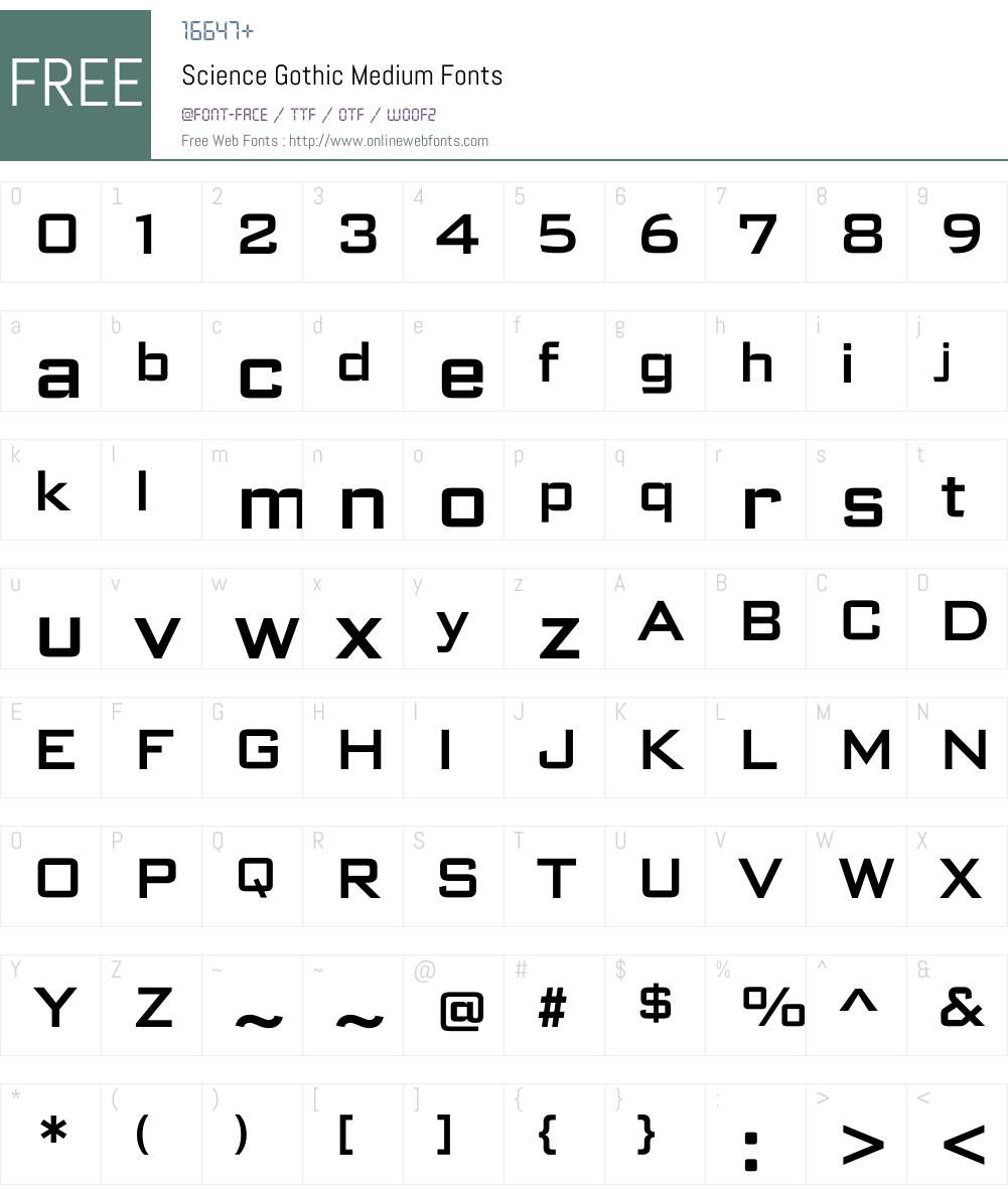 Science Gothic 1.001 Fonts Free Download - OnlineWebFonts.COM