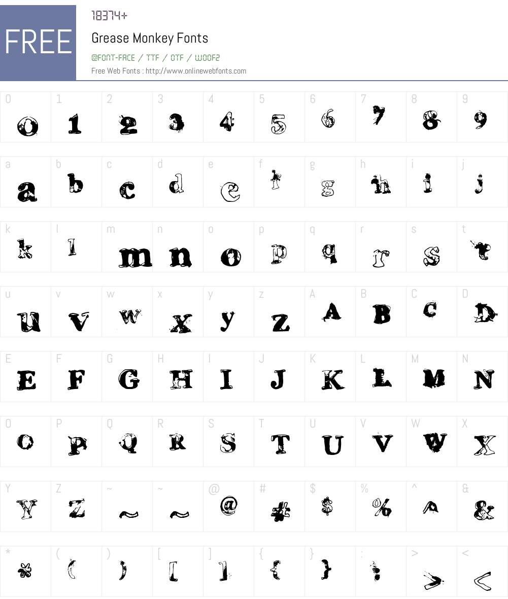 Grease Monkey Macromedia Fontographer 4.1.4 6/25/05 Fonts Free Download ...